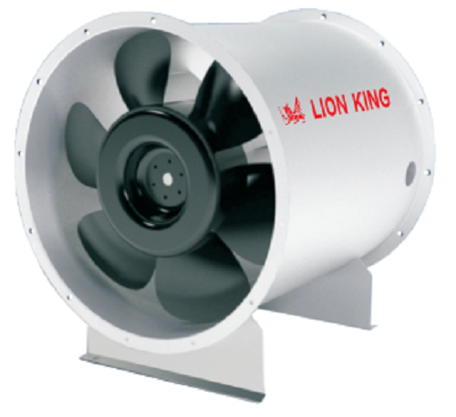 Industrial strength steel axial fan bifurcated fan
